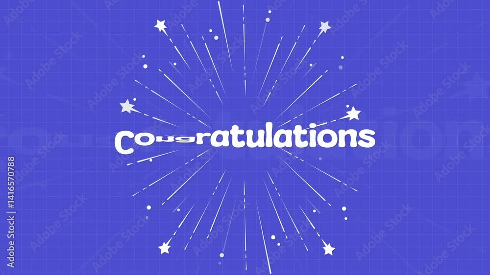 Congratulations greetings with confetti animation, animated ...
