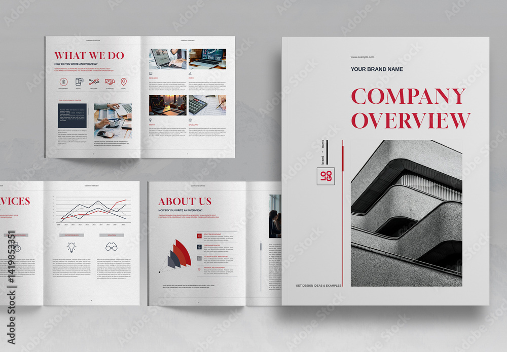 Company Overview Brochure Layout Stock Template | Adobe Stock