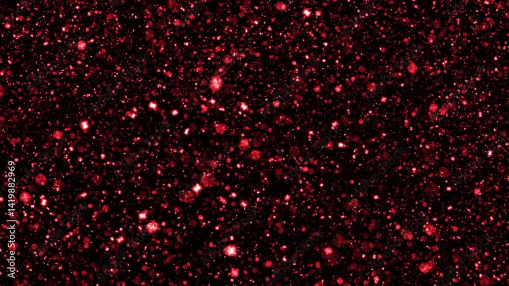 Loop glow flickering red star spark particles fire floating animation ...