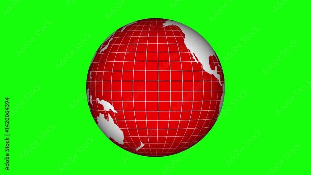 3d rotated earth planet background, abstract globe planet , waves loop ...