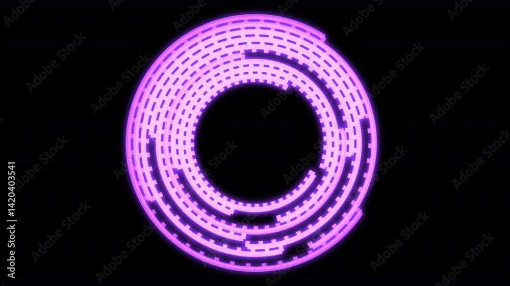 HUD Arc Offset B Purple VJ Loop Animation Stock 비디오 | Adobe Stock