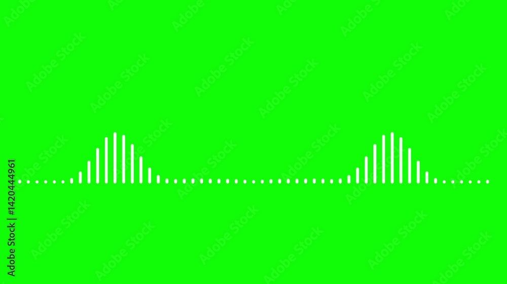 Audio visualizer spectrum animation template with green screen in 4k ...