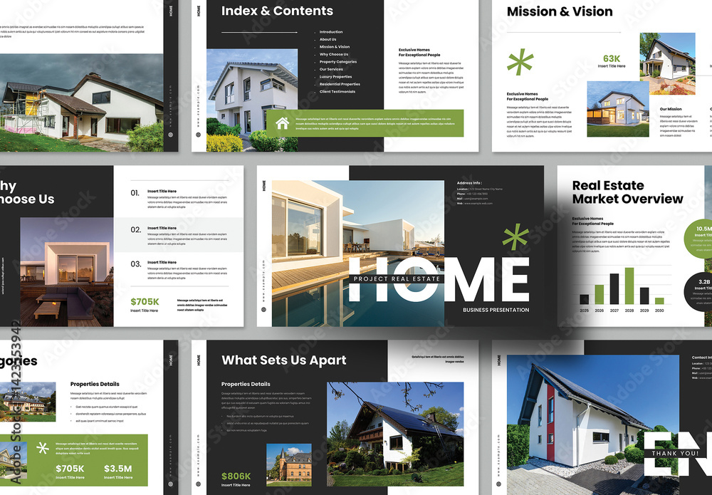 Real Estate Presentation Template Stock Template | Adobe Stock