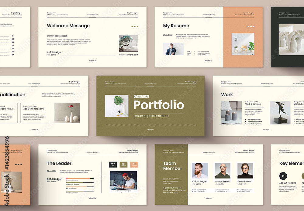 Creative Resume Portfolio Template for Designers Stock Template | Adobe ...