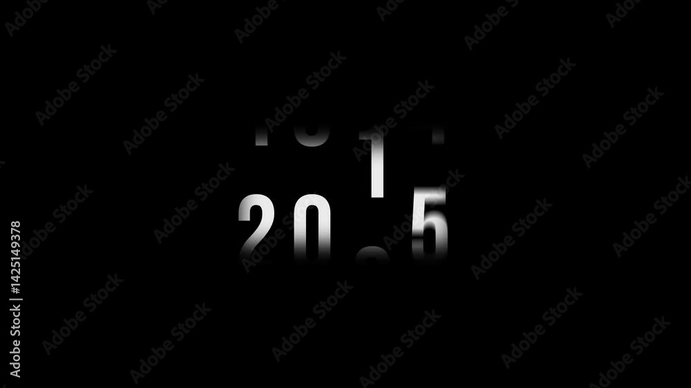 Dynamic scrolling progression timeline animation of 1950 to 2020 years ...