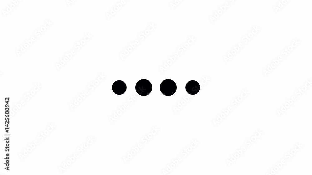 black dots loading animation on white background.animated isolated ...