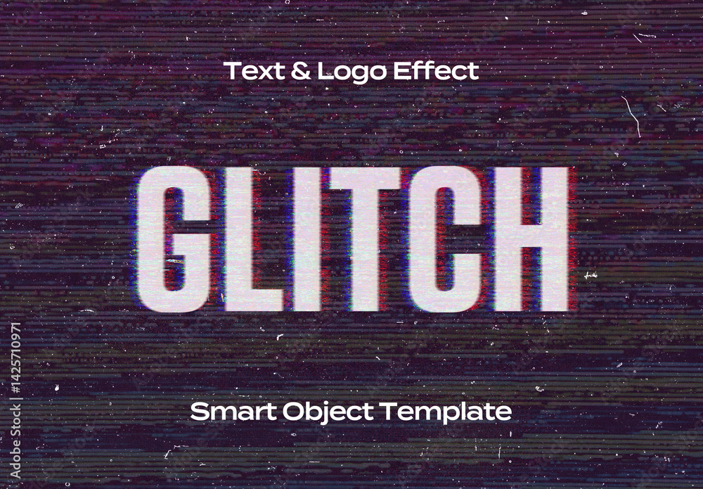 Screen Monitor TV VHS Display Text Logo Style Effect Mockup Logotype Template Shape Stock ...