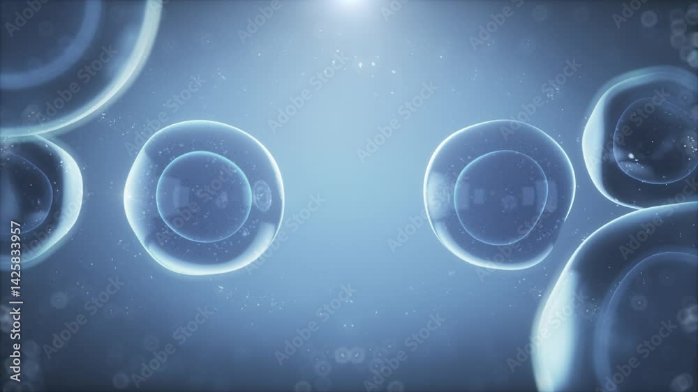Cell cloning, stages of cell mitosis. A mother cell reproduces by ...