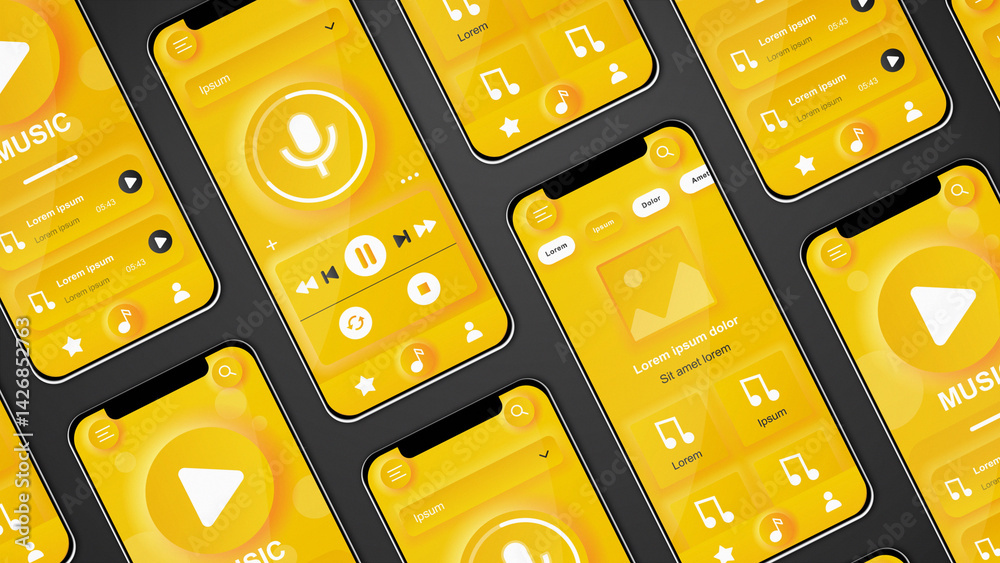 Mobile Phones Animated Multi Screen Stock Template | Adobe Stock