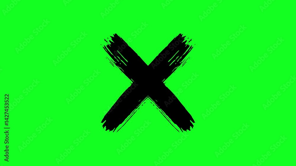 Red cross mark symbol animation. cross icon animation. Red cross mark ...