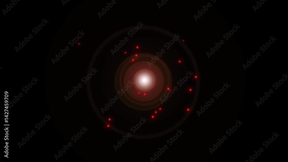 Lens Flare light ray black Screen. Optical Lens flare light dark ...