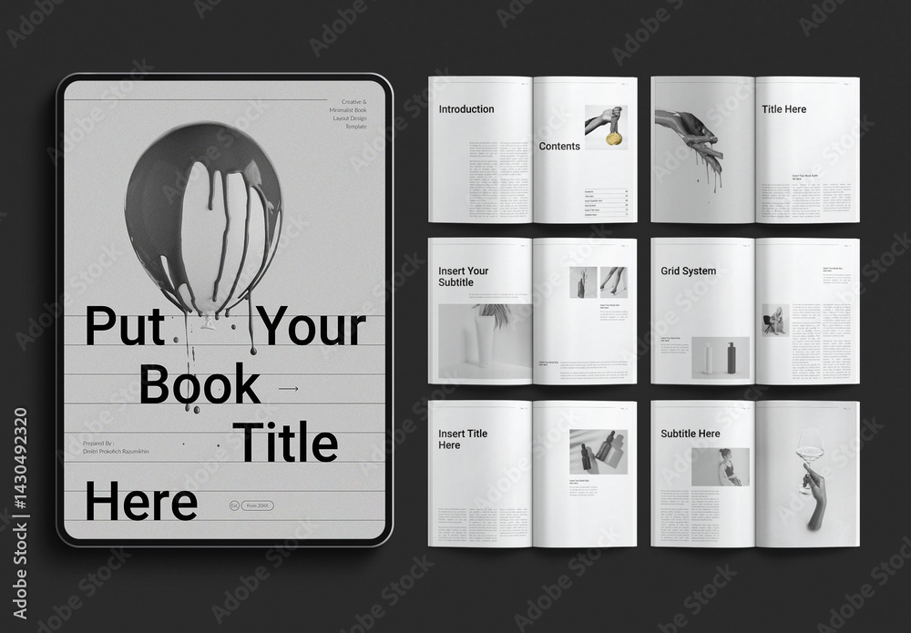 Digital Book Layout Design Template Stock Template | Adobe Stock