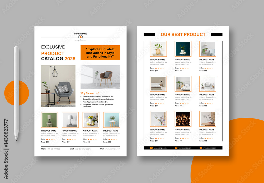 Product Catalog Template Layout Stock Template | Adobe Stock
