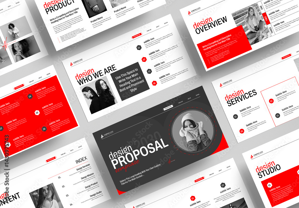 Design Proposal Presentation Template Stock Template | Adobe Stock