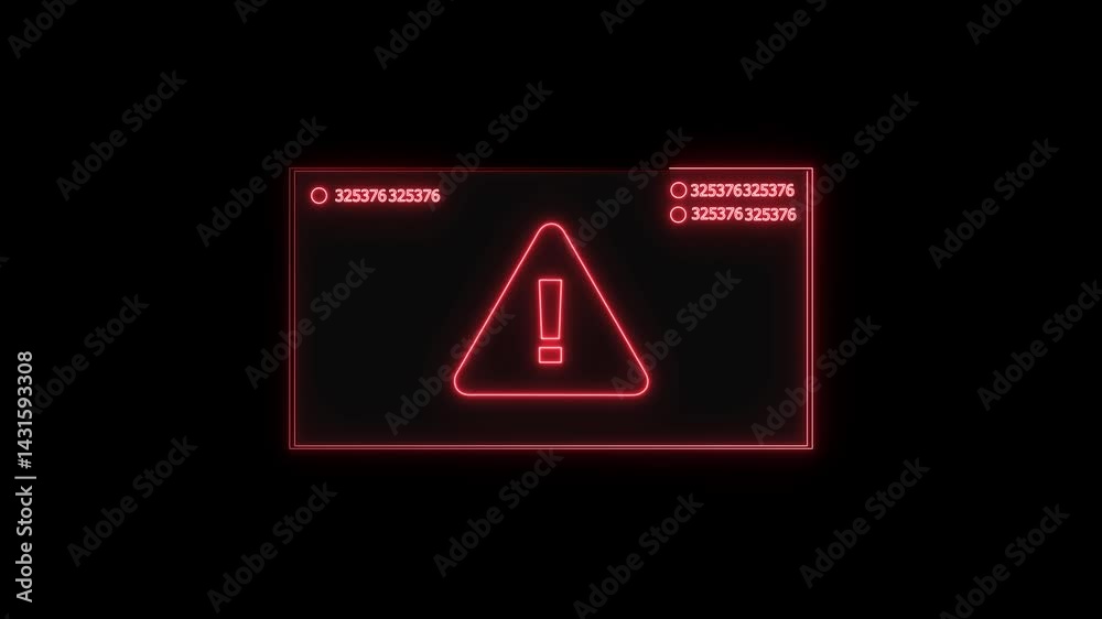 Warning security breach computer hacking warning message hacked Warning symbol on the screen ...