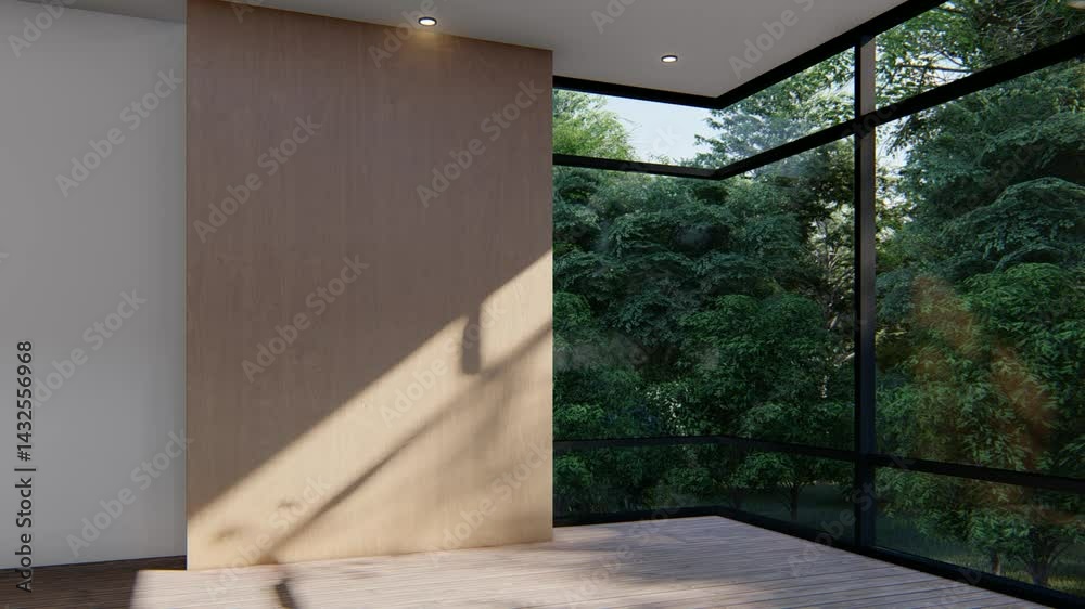 empty interior room shadow wall space background mock up architecture ...