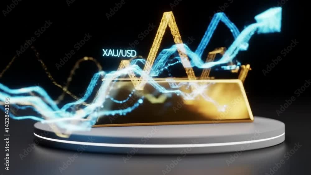 Analyzing Gold Bar Performance with Animated Currency Chart in Studio ...