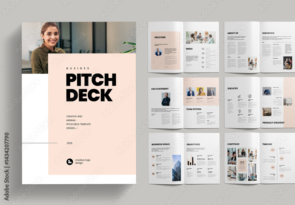 Pitch Deck Layout Stock Template | Adobe Stock