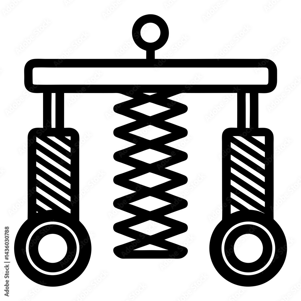 Poster Triple Shock Absorber Suspension Icon - Vehicle System Design ...
