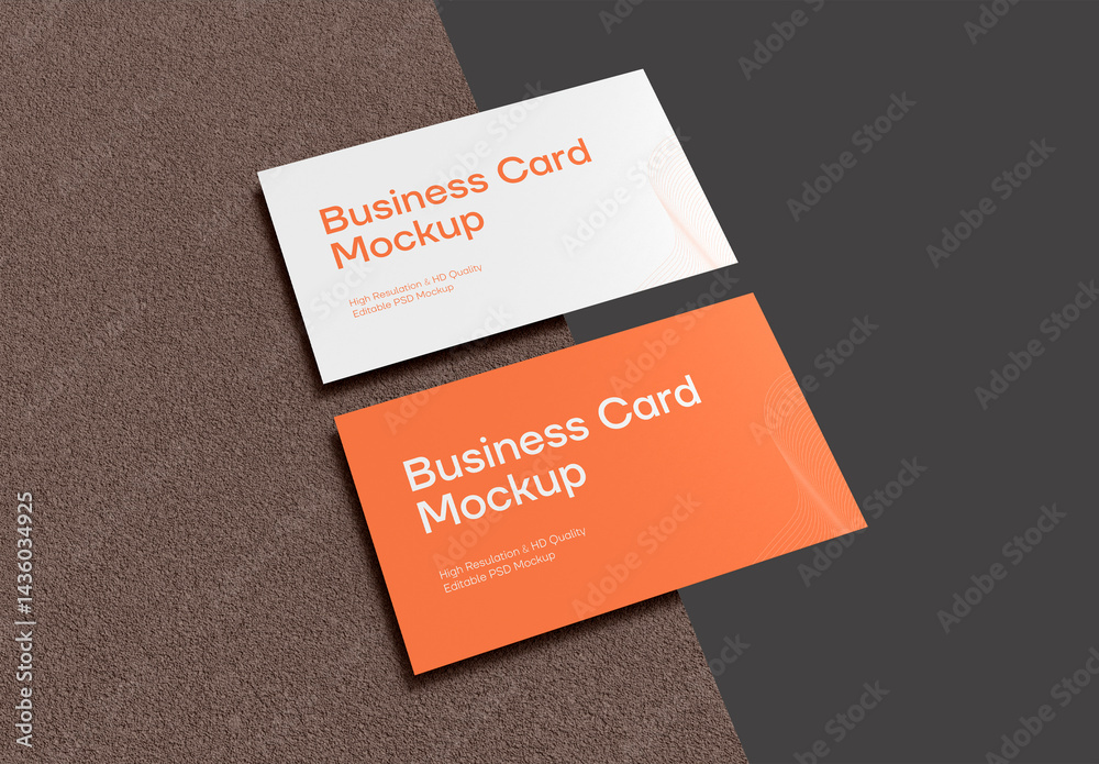 Realistic Business Card Mockup Stock Template | Adobe Stock