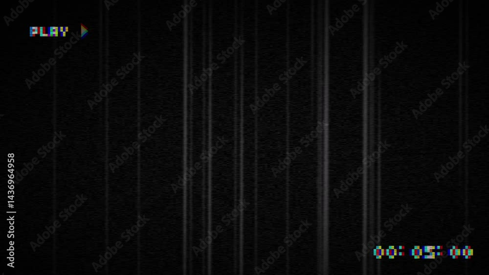 VHS video background. Glitch VHS effect with white noise. No signal ...