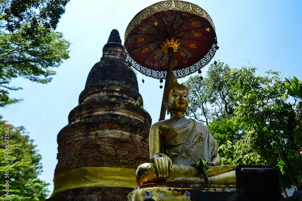 Poster Old Pagoda, Lanna Architecture, Symbols of Buddhism, South East ...