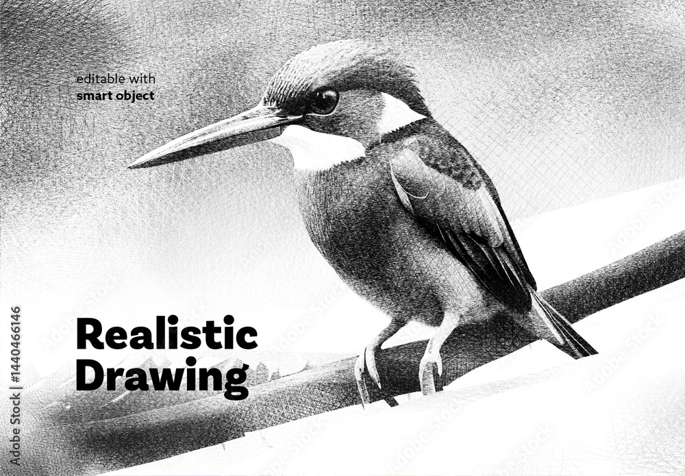 Realistic Drawing Effect Stock Template | Adobe Stock