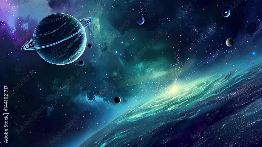 Explore the vastness of space with stunning galaxies, vibrant planets ...