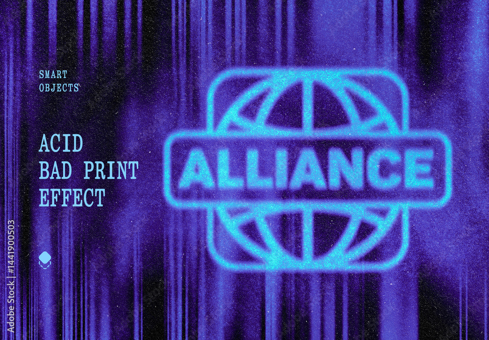 Acid Bad Print Text & Logo Effect Mockup Stock Template | Adobe Stock