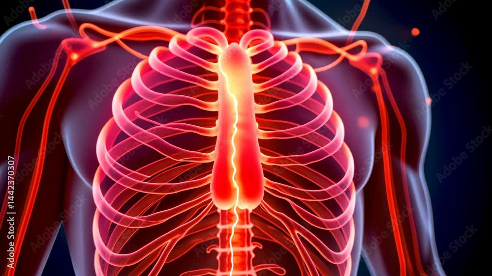 Chest pain, heart stress, symptom analysis. Cardio health. Arteries ...