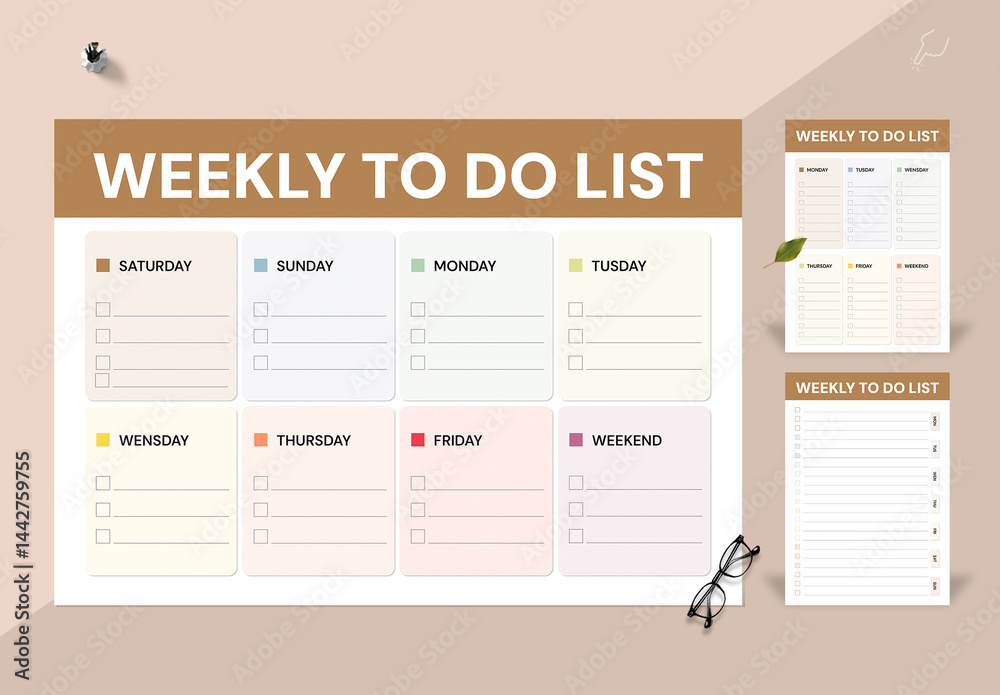Minimalist Weekly To Do List Planner Template Printable and Editable ...