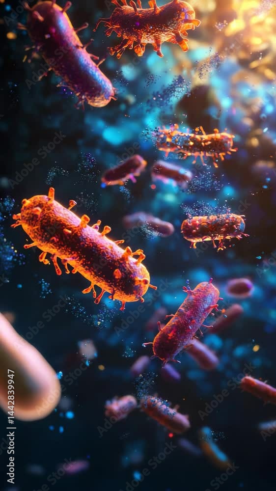 pathogen organ activity floating and spinning bacteria with diffusion ...