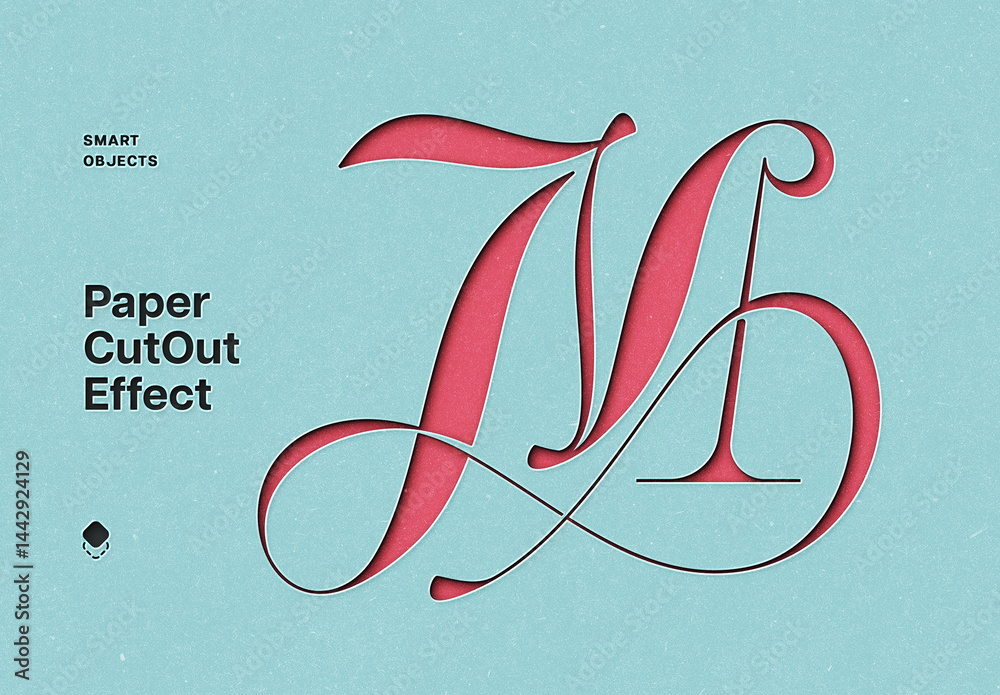 Colored Cut Out Paper Mockup Stock Template | Adobe Stock