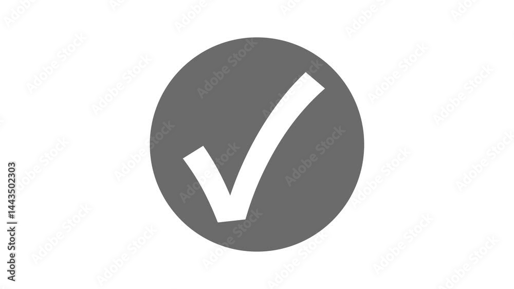Circle Check Mark Animation, Check Mark Inside Circle Animation Stock ...