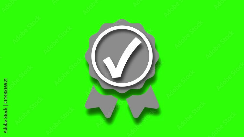 Checkmark Badge Symbol, Task Complete Check Animation Stock ビデオ | Adobe ...