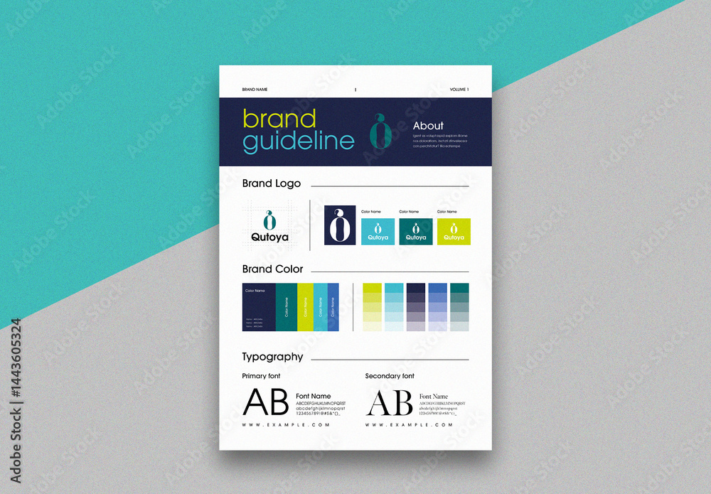 Brand Guideline Kit Design Professional Identity Template Stock ...