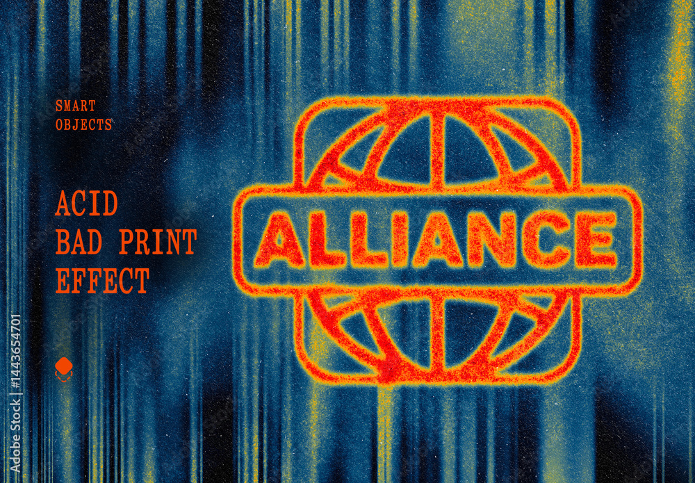 Acid Print Text & Logo Effect Mockup Stock Template | Adobe Stock