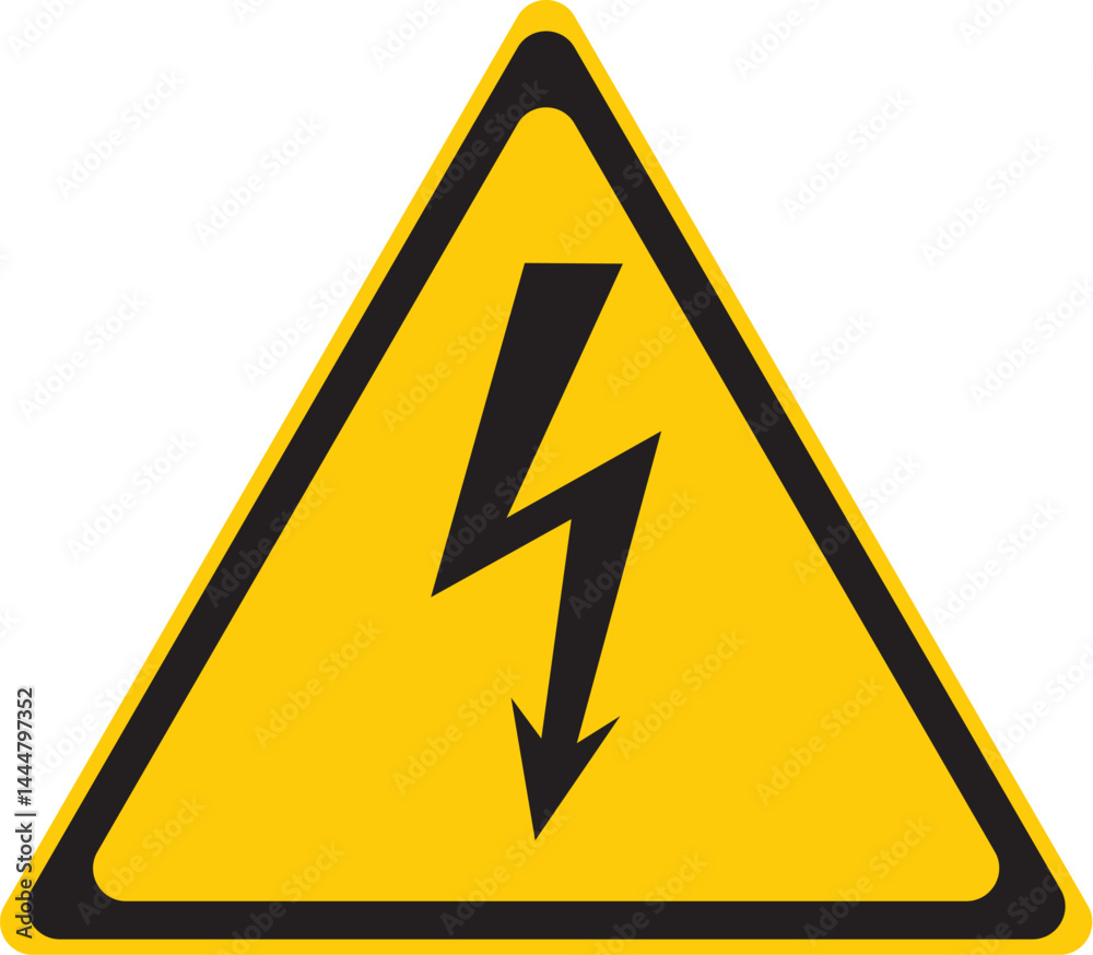 Plakát high voltage warning sign triangle symbol for electrical hazard ...