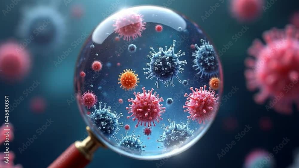 Microscopic pathogens Magnified View: Visualizing viral infection ...