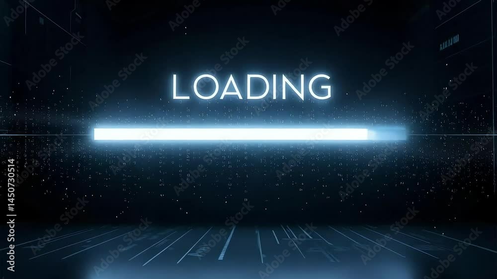 Futuristic Loading Screen Digital Interface Progress Bar Technology ...