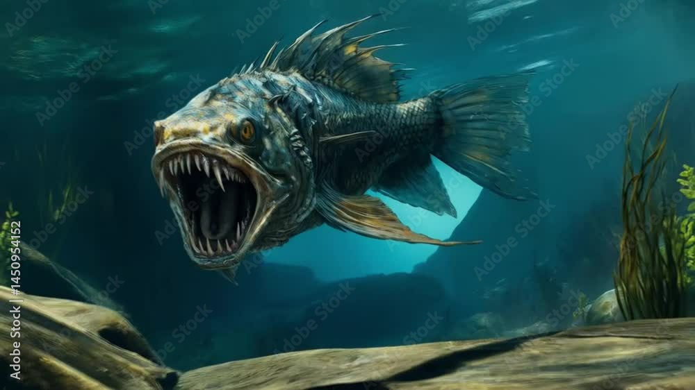 Terrifying Deep-Sea Predator Lurks Beneath Shadows with Razor-Sharp ...