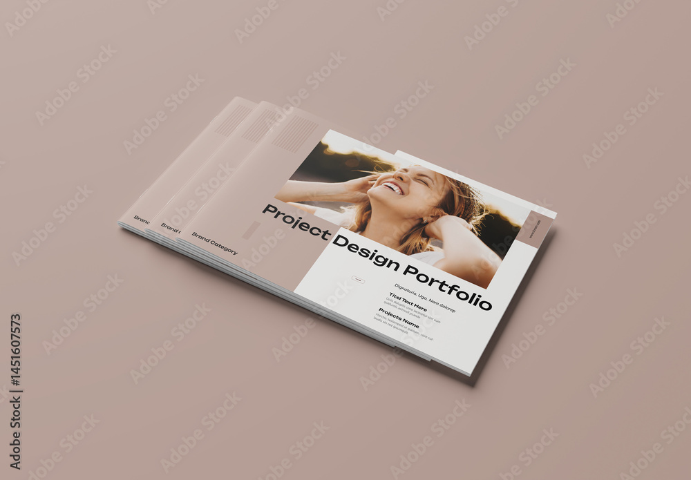 Modelo de Project Design Portfolio Template Layout do Stock | Adobe Stock
