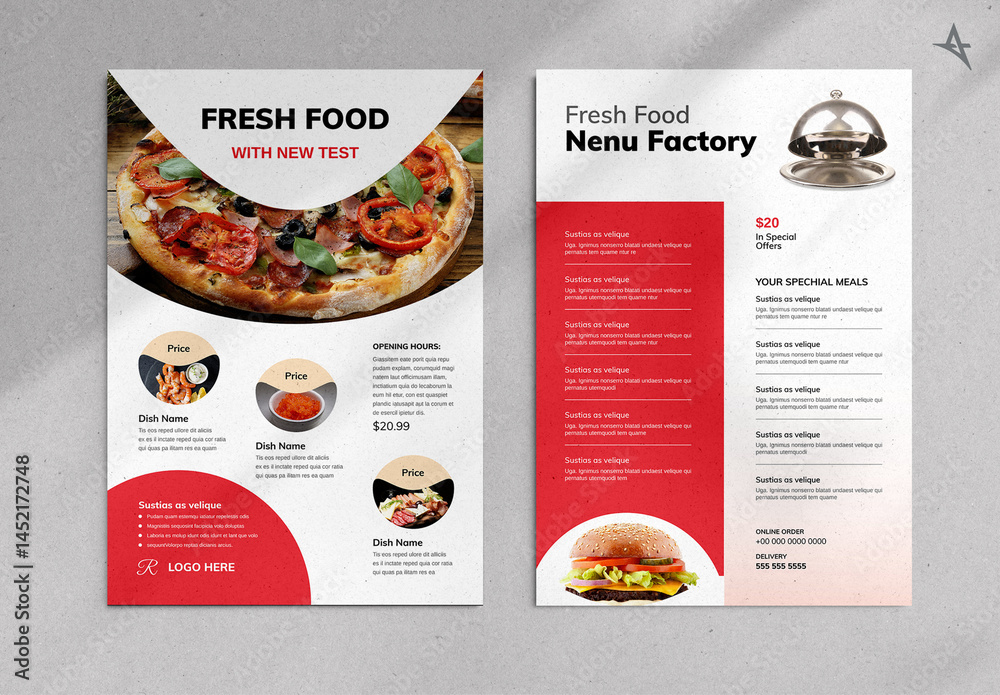 Food Menu Factory Design Stock Template | Adobe Stock