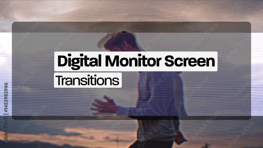 Digital Monitor Screen Transitions (Drag And Drop) Stock Template ...