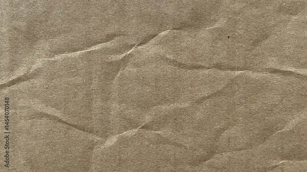 Crumpled brown cardboard texture in seamless loop 4K stop motion ...