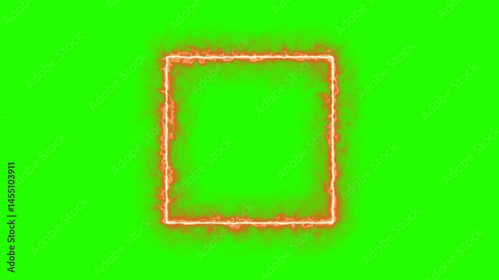 fire border frame animation on green screen background Stock Video ...
