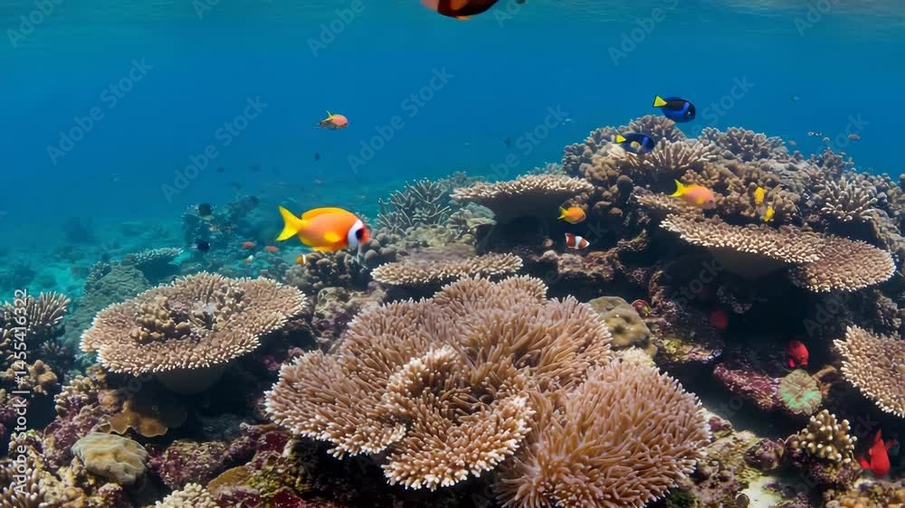 Stockvideon 4K HD Video of many varieties of tropical fish swimming ...
