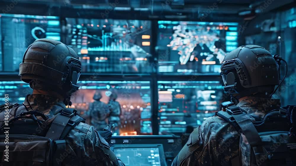 video of Military forces command through a tablet with augmented ...