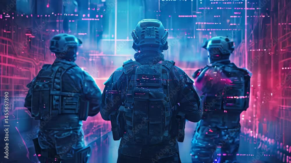 video of Military forces command through a tablet with augmented ...