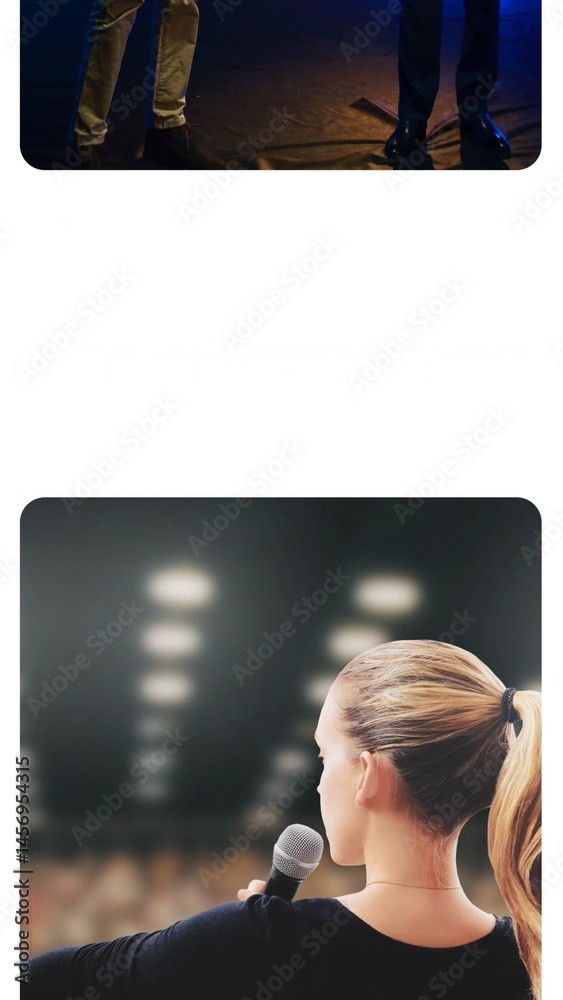 Vertical Modern Slide Deck Transitions Stock Template | Adobe Stock